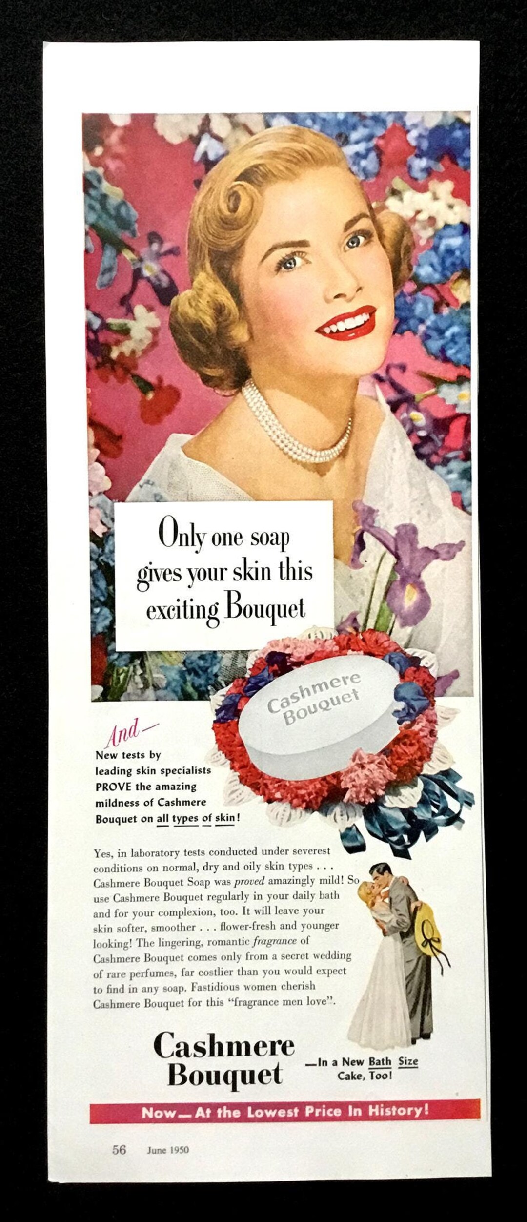 1950 Cashmere Bouquet Soap Vintage Ad, Advertising Art, Magazine Ad ...