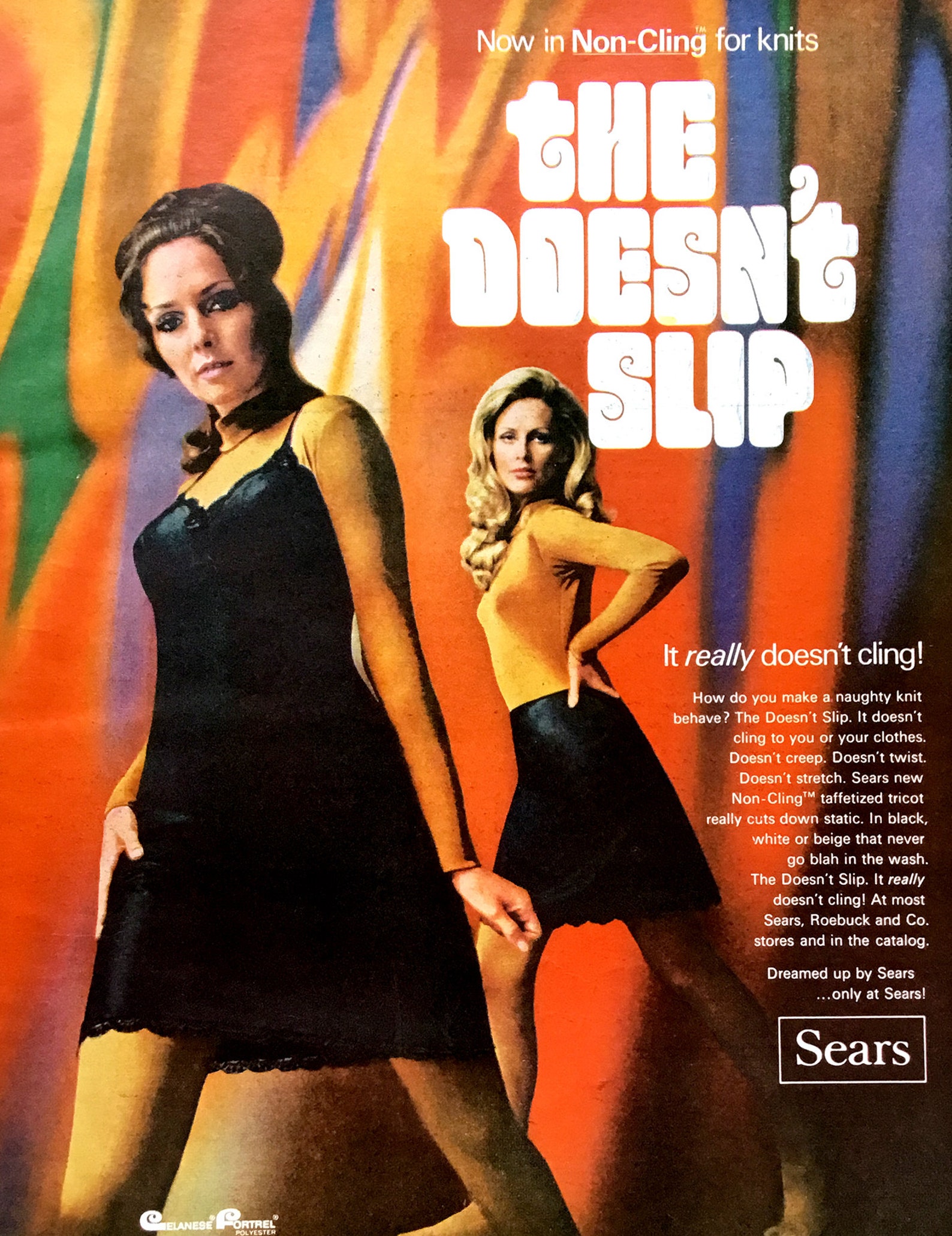 1968 Sears Ad, Dress Slip, Vintage Fashion Magazine Print - Etsy