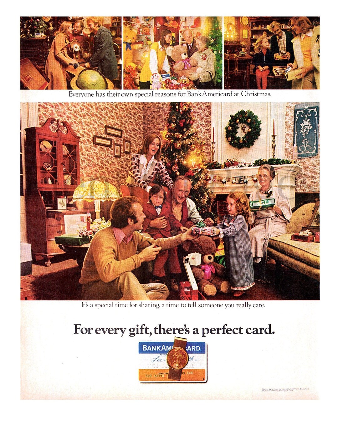 1973 Bank Americard Vintage Ad, Advertising Art, Credit Card, Magazine ...
