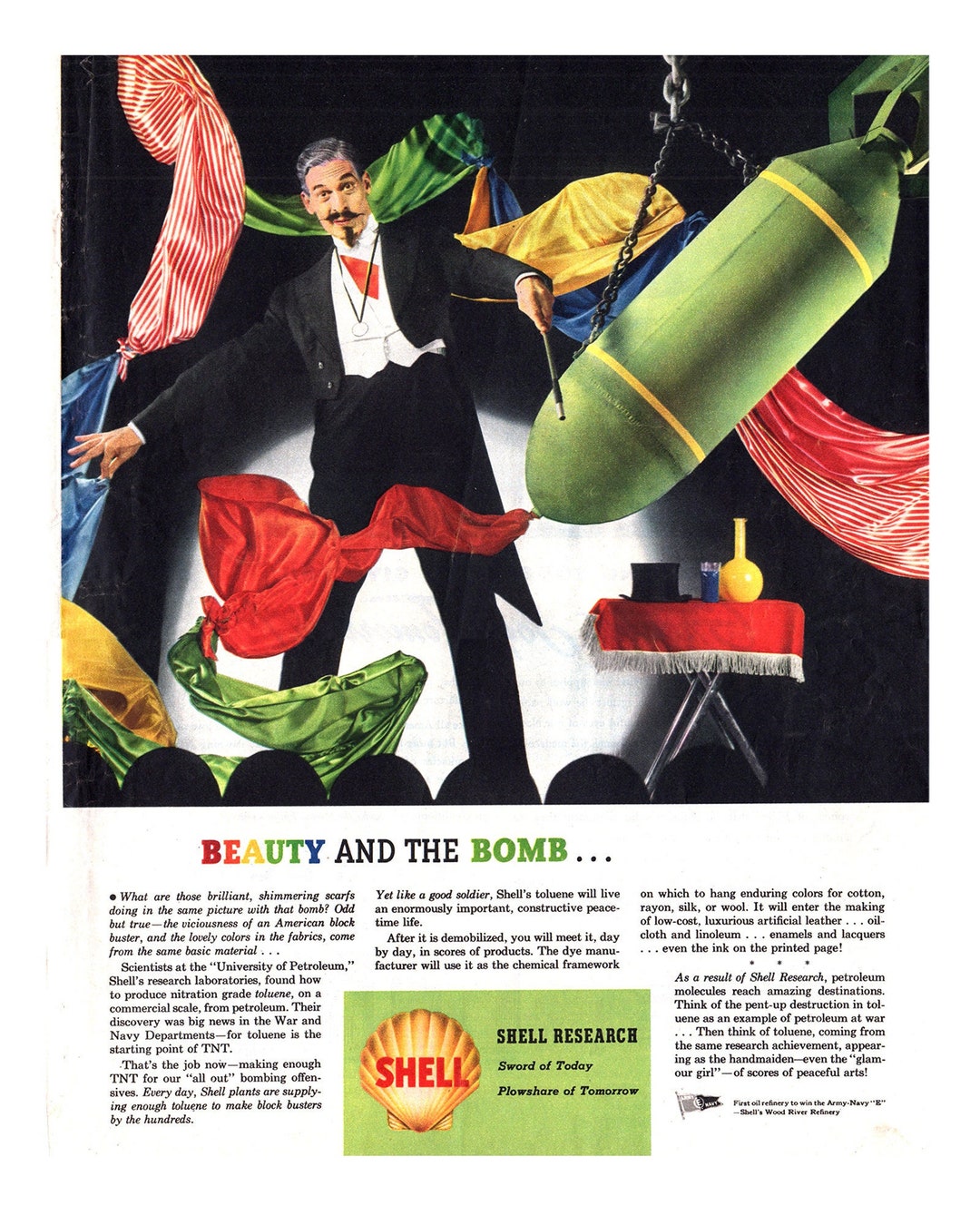 1944 Shell Research Vintage Ad, Advertising Art, TNT, Magazine Ad ...
