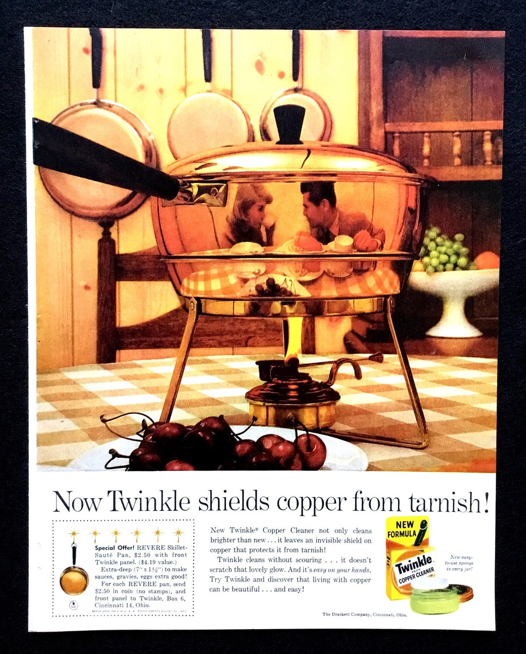 1961 Twinkle Copper Cleaner Ad, Vintage Kitchen Advertising Art - Etsy