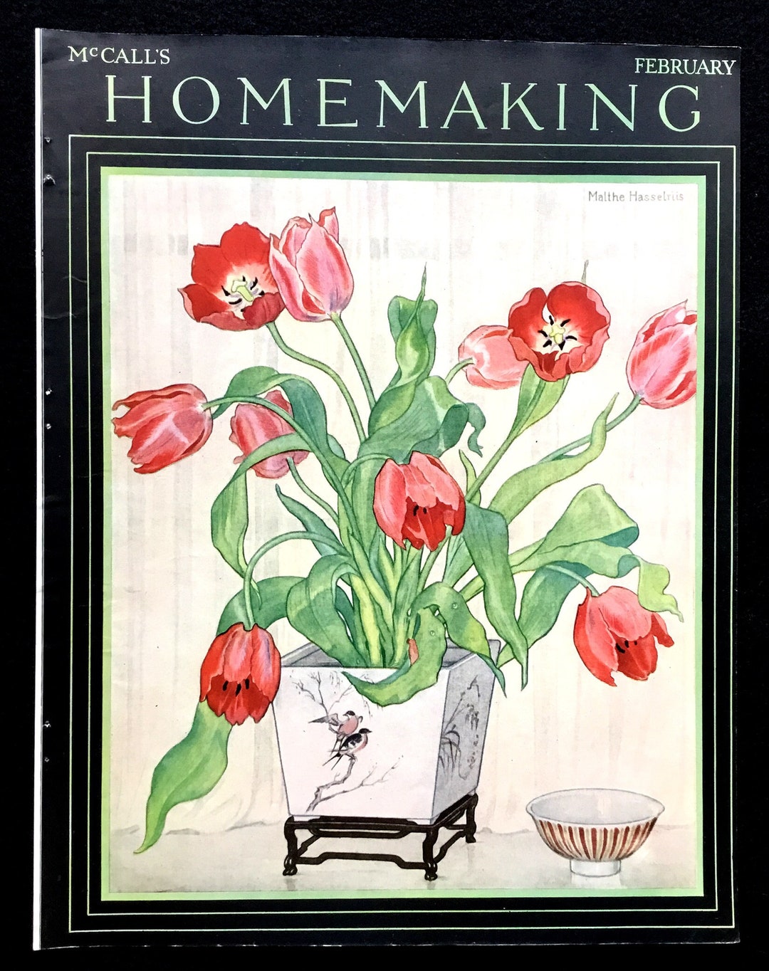 1930's Mccall's Homemaking Vintage Cover, Magazine Art, Tulips, Great ...