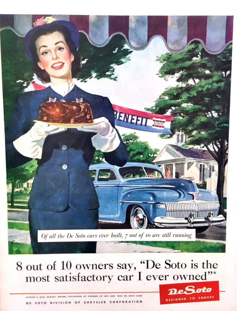1945 Desoto Vintage Ad Advertising Art Magazine Ad Print - Etsy