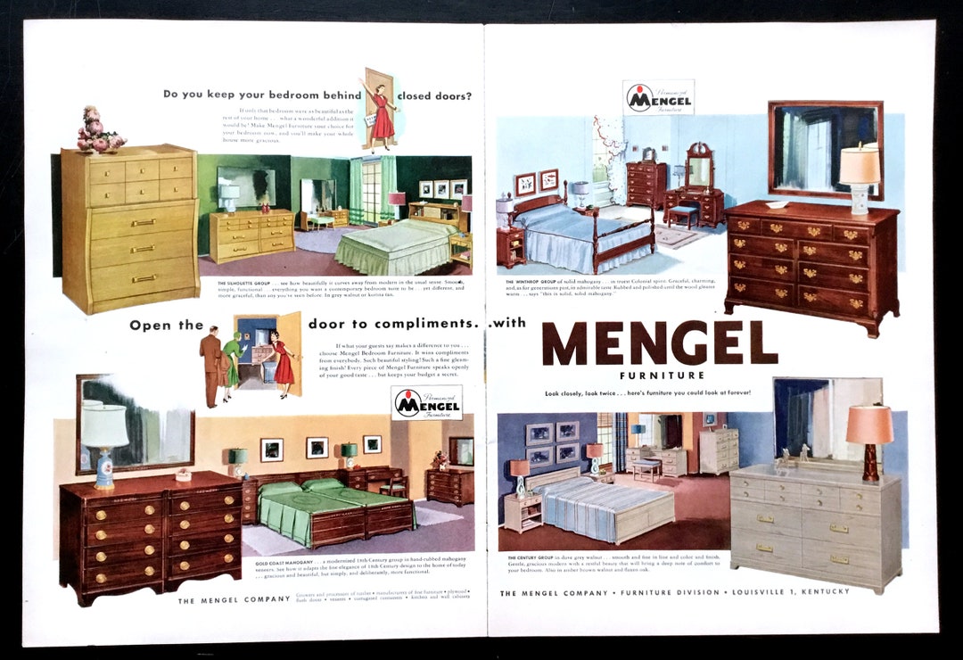 1951 Mengel Furniture Vintage Ad, Advertising Art, Magazine Ad, 1950's ...