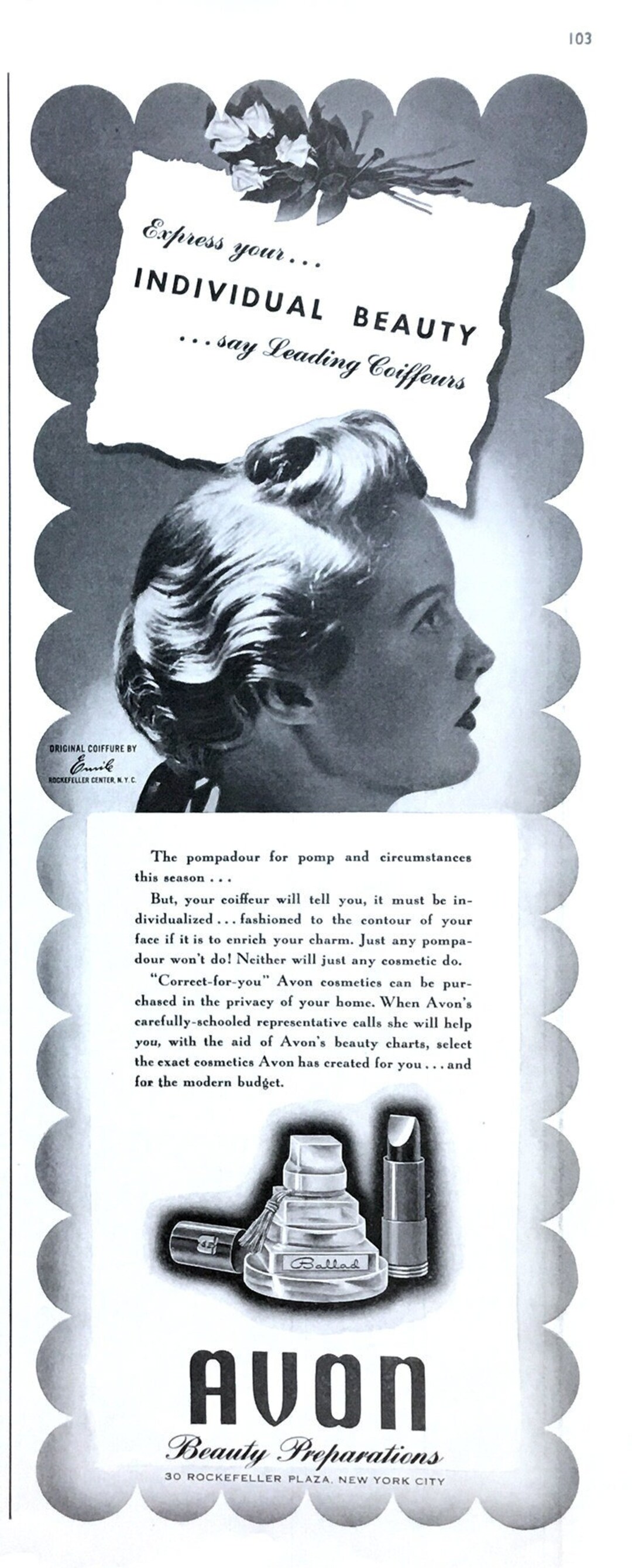 1940's Avon Vintage Ad, Advertising Art, Magazine Ad, Make-up, Print Ad ...
