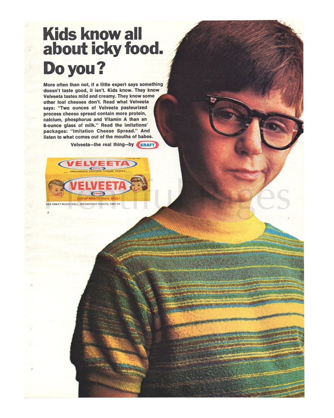 1968 Velveeta Vintage Ad, Cheese, Advertising Art, Magazine Ad, 1960's ...