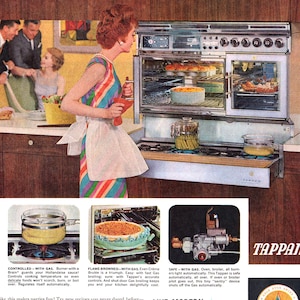 1962 Tappan Gas Range Ad, Vintage Kitchen Decor - Etsy