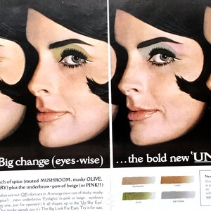 1966 Revlon Eyeshadow Ad, 1960s Fashion, Retro Magazine Art - Etsy