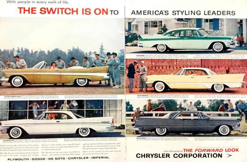 1957 Chrysler Vintage Ad, Advertising Art, Magazine Ad, De Soto, Print ...