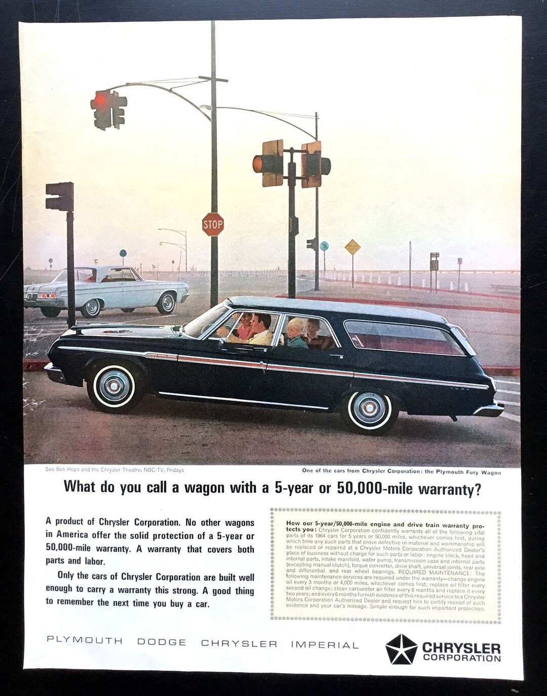 1964 Plymouth Fury Station Wagon Vintage Ad, Advertising Art, Magazine ...