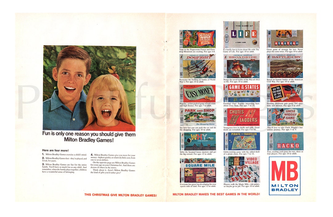 1963 Milton Bradley Games Vintage Magazine Ad - Etsy