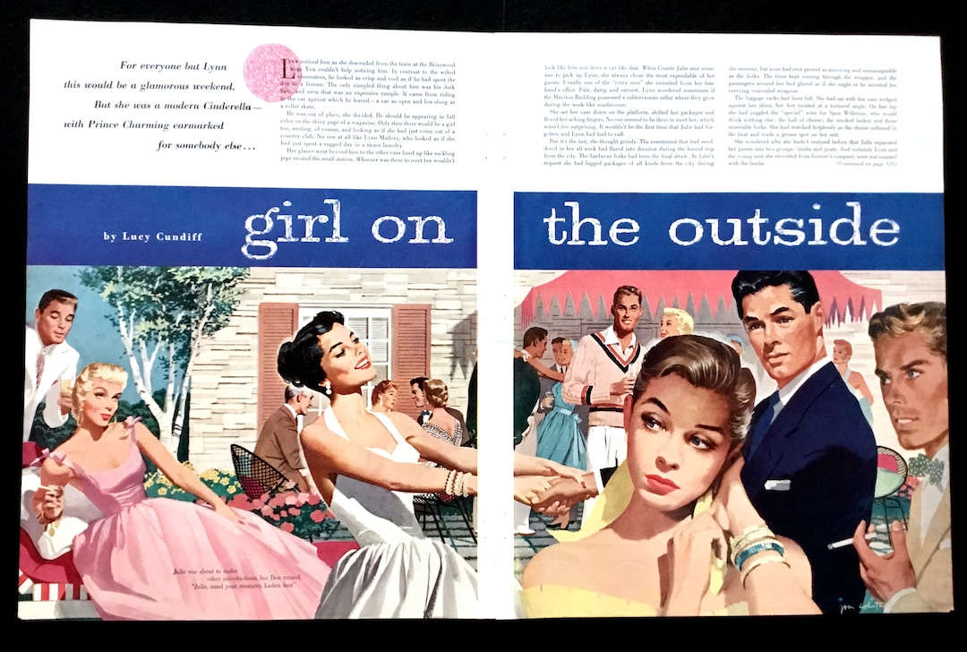 1950's Vintage Magazine Illustration Story Art Retro - Etsy