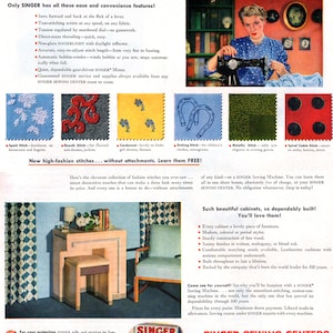 1952 Singer Sewing Centers Vintage Ad, Advertising Art, Magazine Ad ...