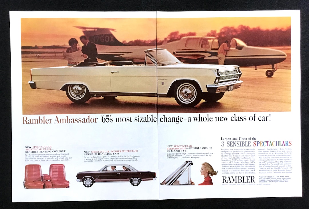1965 Rambler Ambassador Vintage Ad, Advertising Art, Magazine Ad ...
