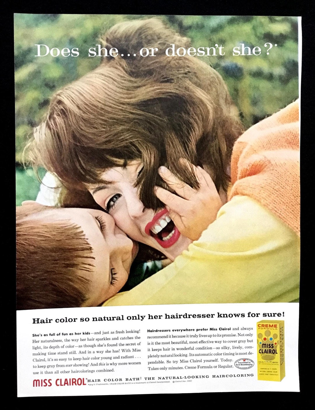 1962 Miss Clairol Ad, Ladies' Home Journal, Vintage Fashion Print - Etsy