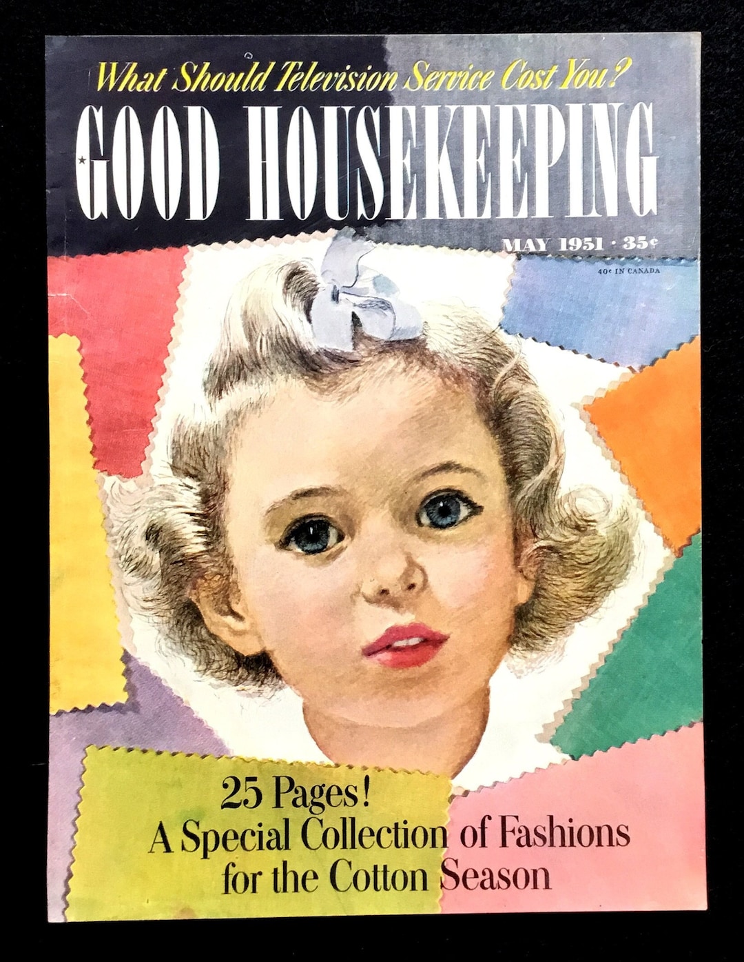 1951 Good Housekeeping Vintage Magazine Cover, Advertising Art, Great ...