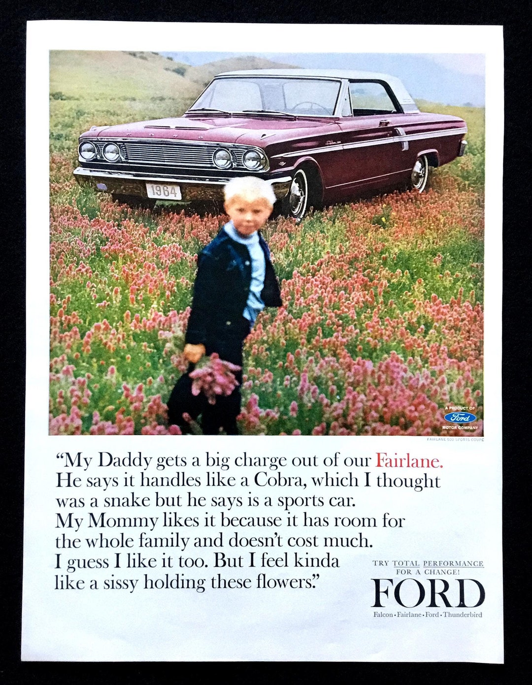 1963 Ford Fairlane Vintage Ad, Advertising Art, Magazine Ad, Print Ad ...