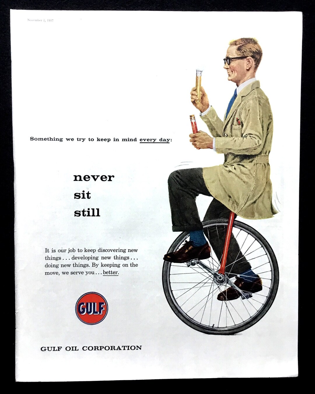 1957 Gulf Oil Corporation Vintage Ad, Advertising Art, Magazine Ad ...