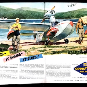 1945 Goodyear Aircraft Vintage Ad, Advertising Art, Magazine Ad ...