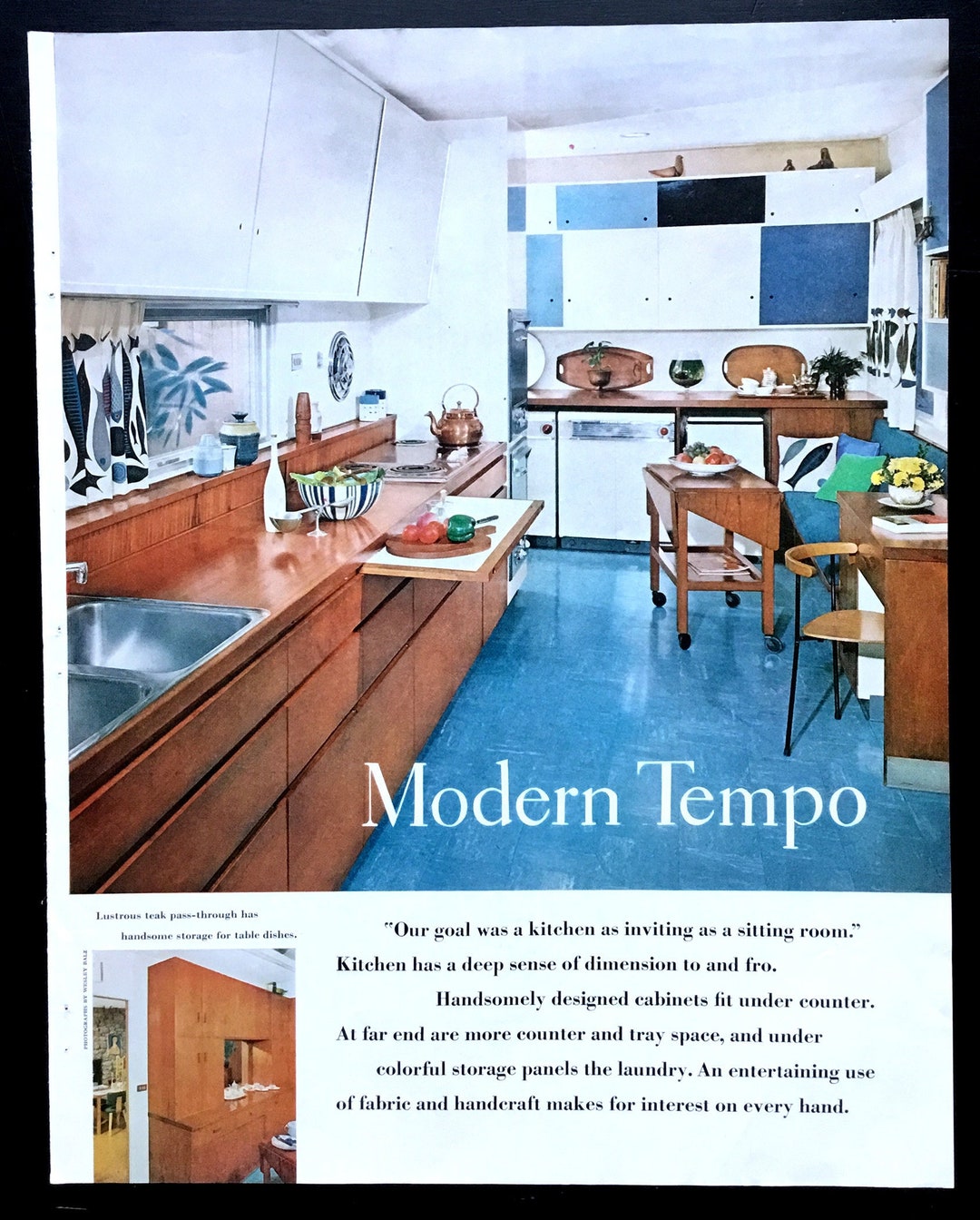 1950's Vintage Interior Image, 1950's Kitchen, Mid-century Modern ...