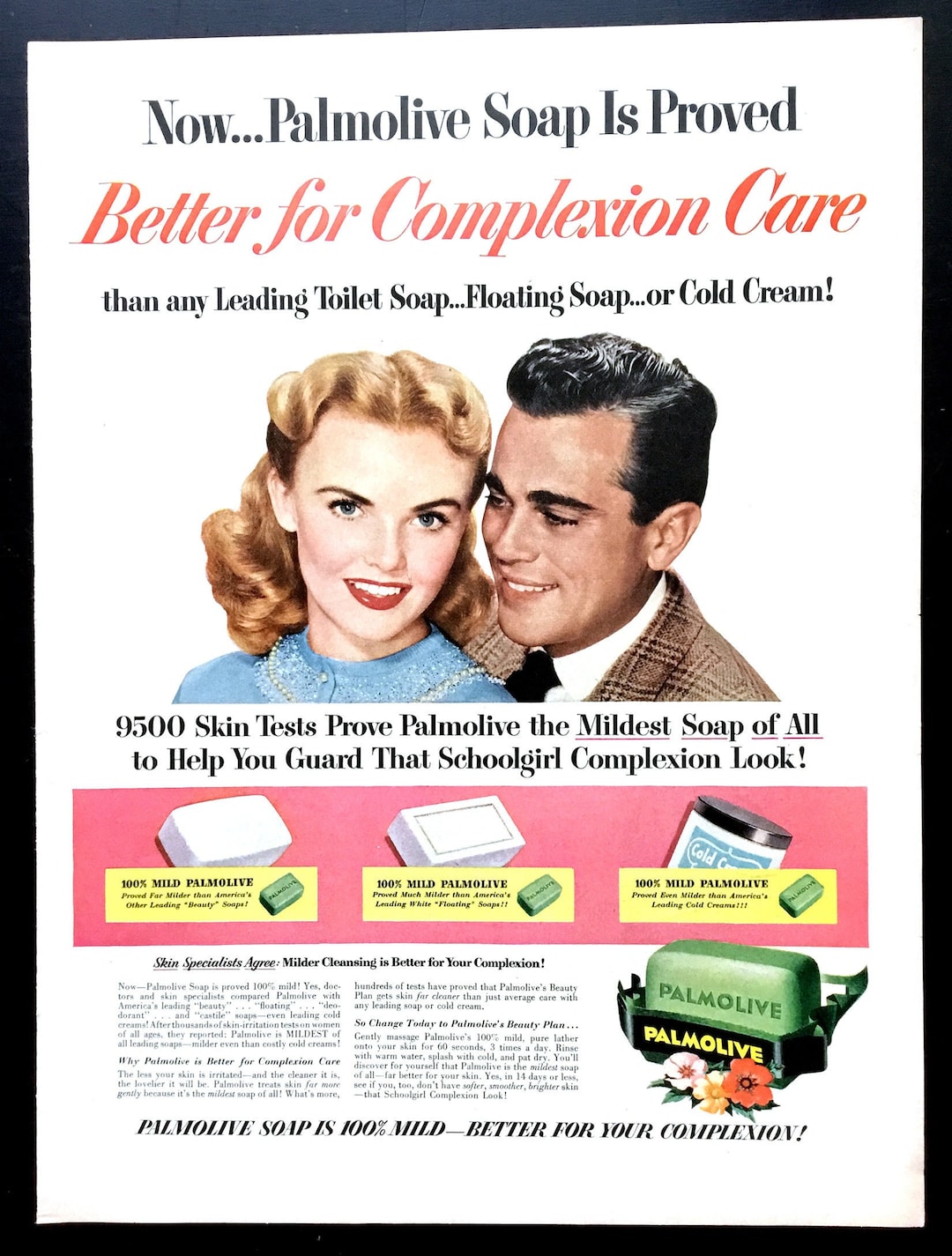 1954 Palmolive Soap Vintage Ad, Advertising Art, Magaizne Ad, 1950's ...