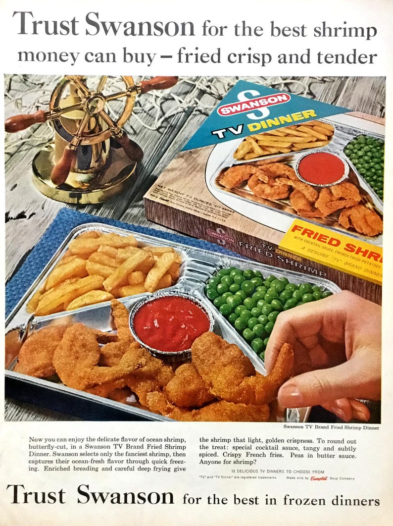 1966 Swanson TV Dinner Ad, Vintage Kitchen Decor - Etsy Canada