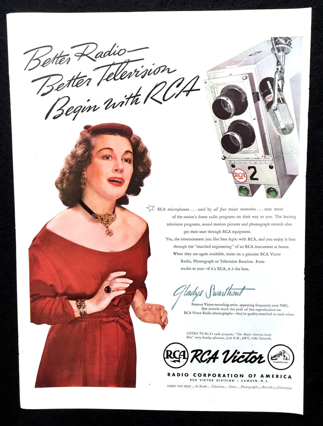 1945 RCA Victor Vintage Ad, Advertising Art, Magazine Ad, Print Ad ...