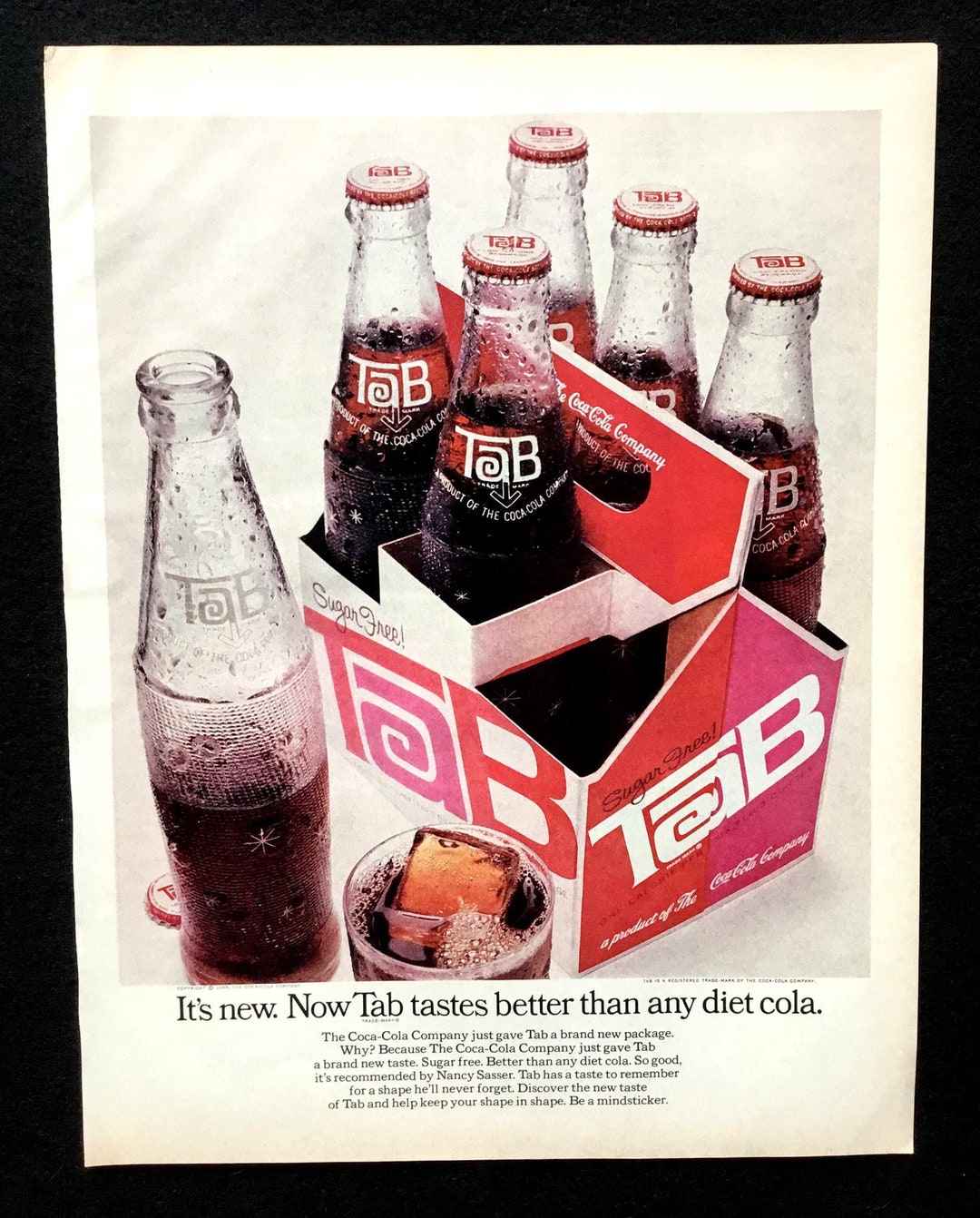 1968 Tab Vintage Ad, Advertising Art, Diet Soda, Magazine Ad, Print Ad ...