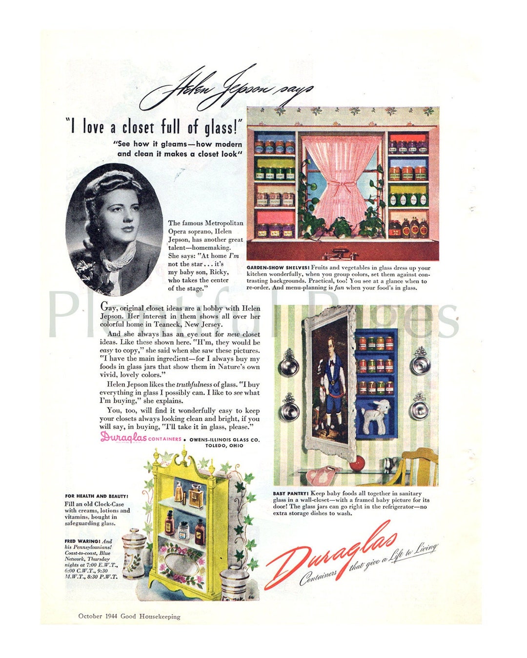 1941 Duraglas Containers Vintage Ad, Advertising Art, Magazine Ad ...