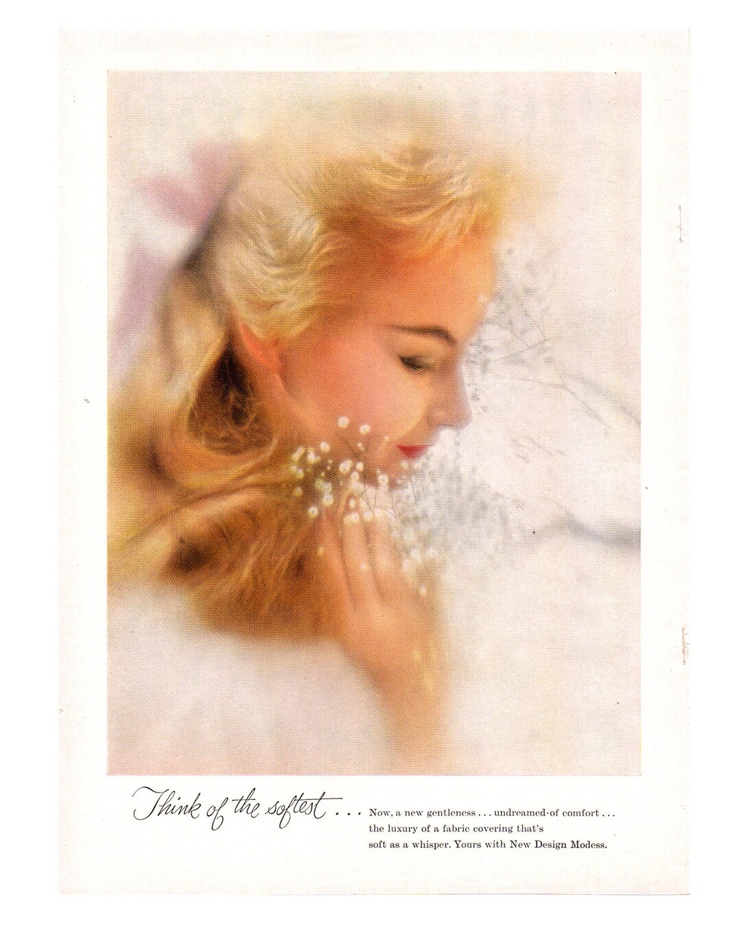 1955 Modess Vintage Ad, Advertising Art, Magazine Ad, 1950's Fashion ...