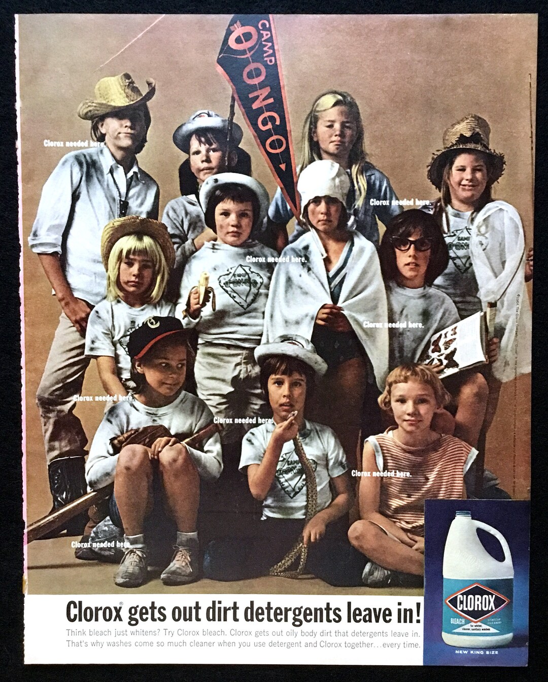 1964 Clorox Bleach Vintage Ad, Advertising Art, Magazine Ad, 1960's ...