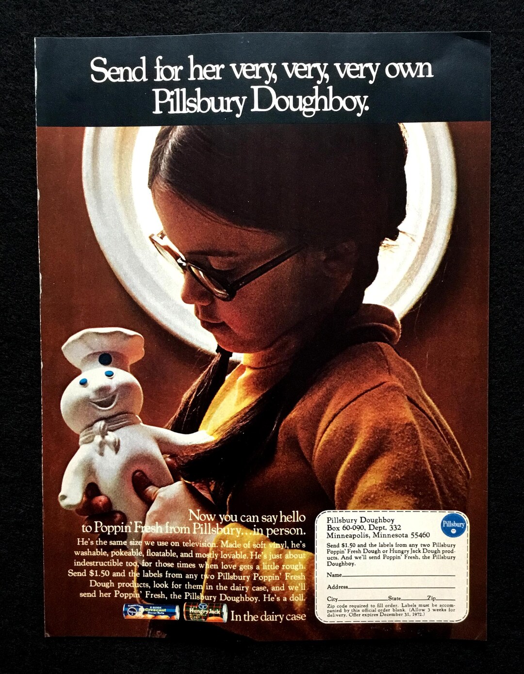 1972 Pillsbury Doughboy Magazine Ad, Vintage Kitchen Art - Etsy