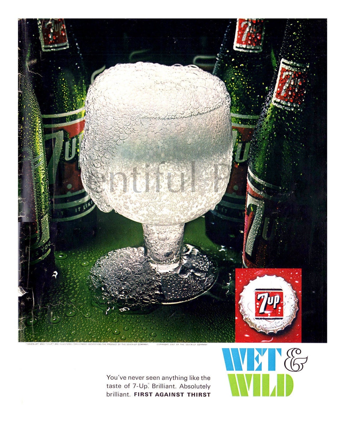 1967 7-up Vintage Ad, Magazine Ad, Soda, Advertising Art, Soft Drink ...