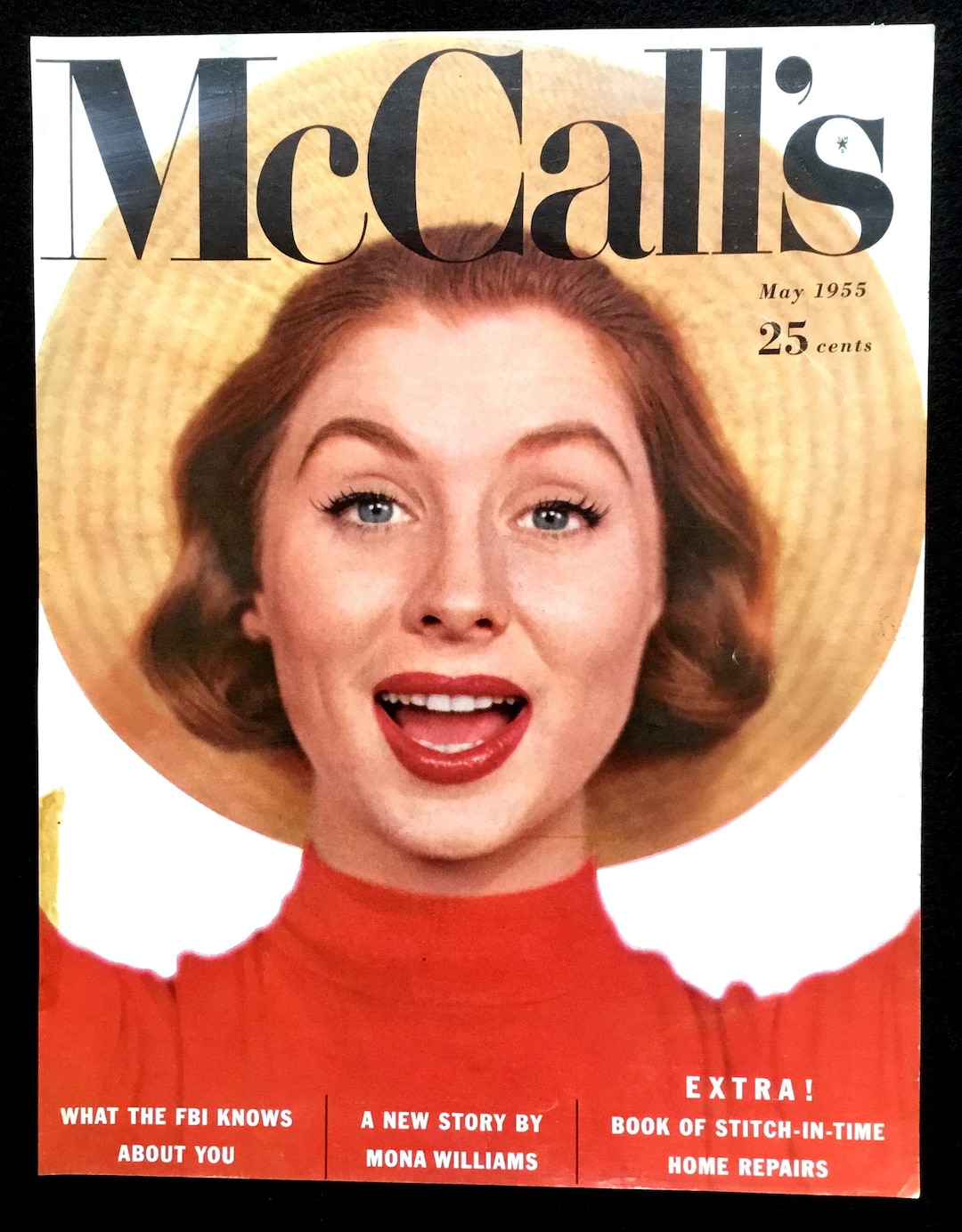 1955 Mccall's Magazine Vintage Cover, Advertising Art, 1950's Fashion ...