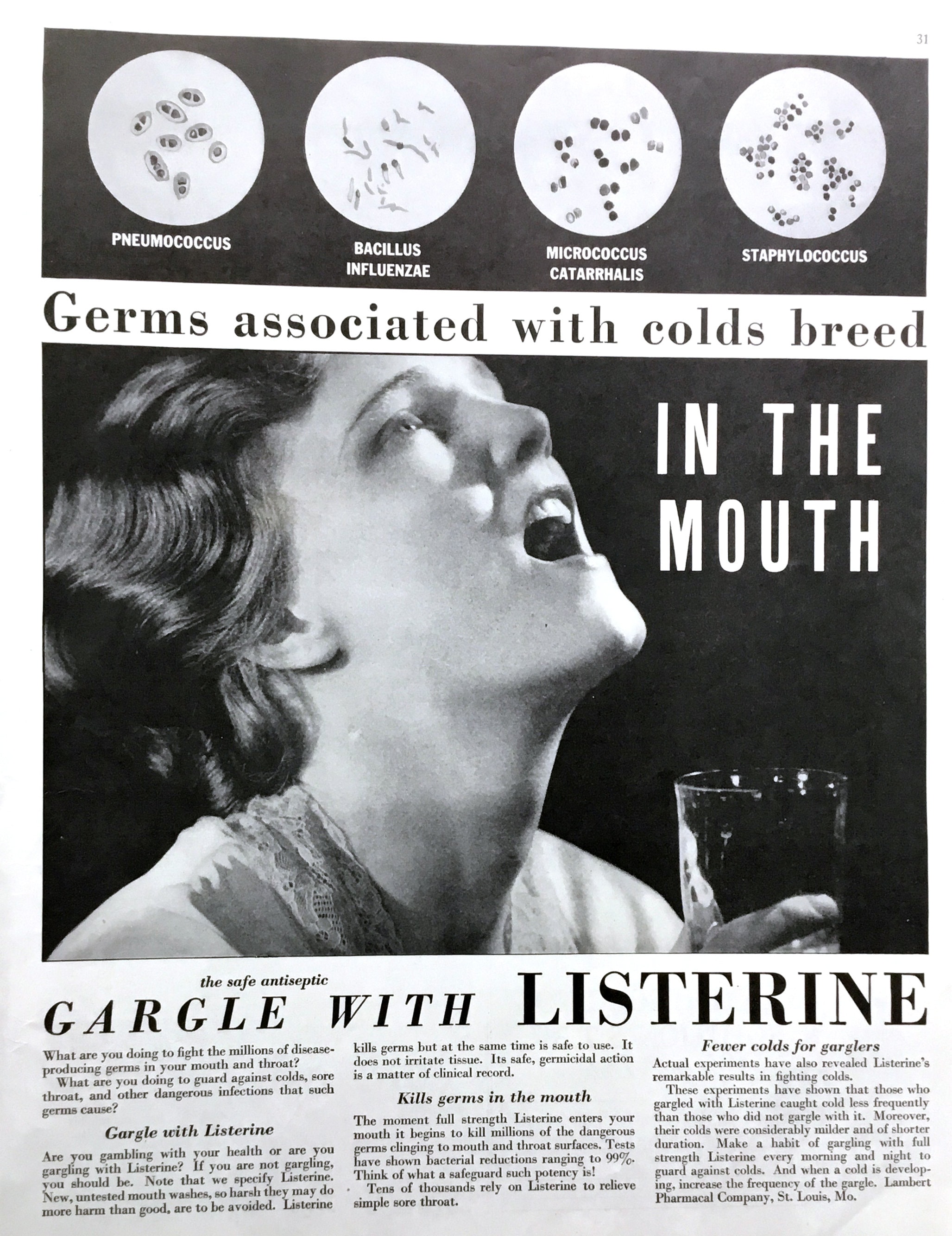 Listerine Advertisement 1920s