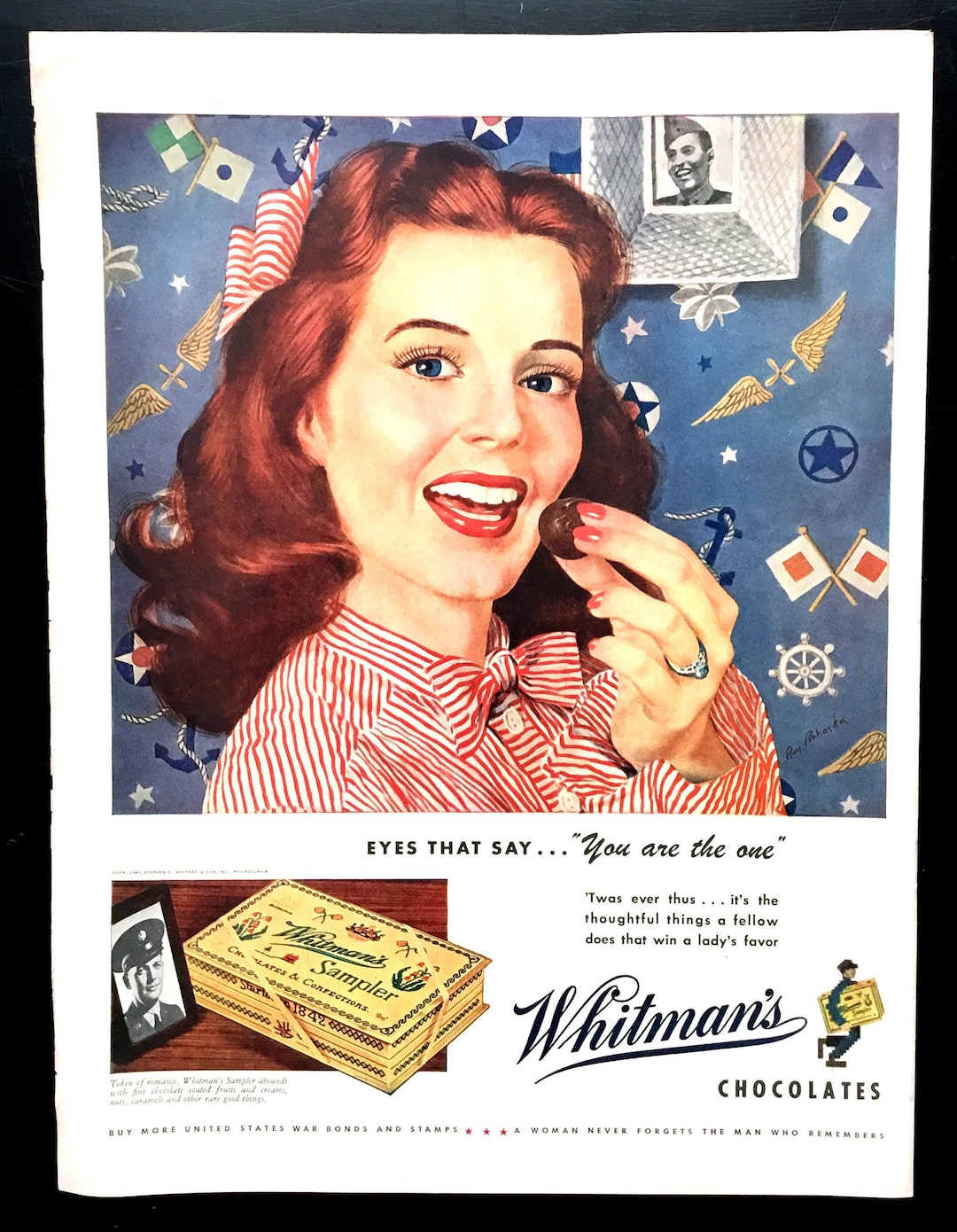 1943 Whitman's Chocolates Vintage Ad, Advertising Art, Magazine Ad ...