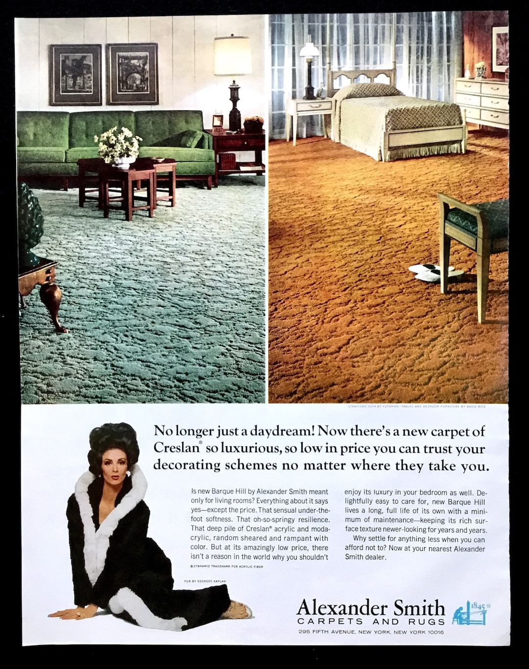 1966 Alexander Smith Carpets and Rugs Vintage Ad, Advertising Art ...