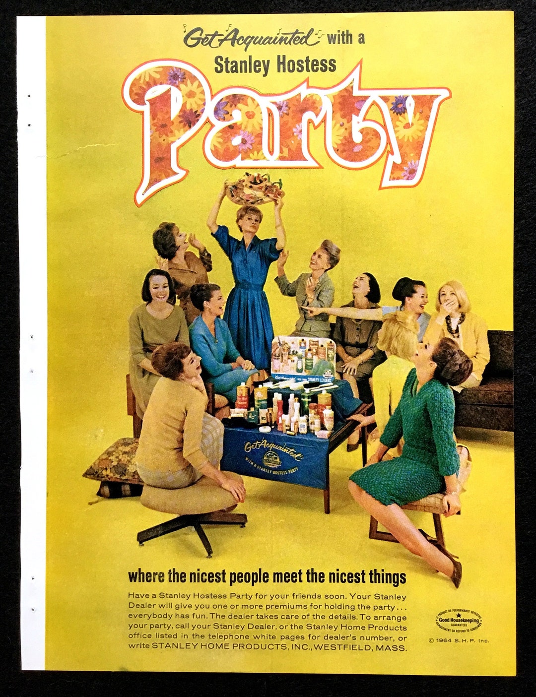 1964 Stanley Hostess Party Vintage Ad, Advertising Art, Magazine Ad ...