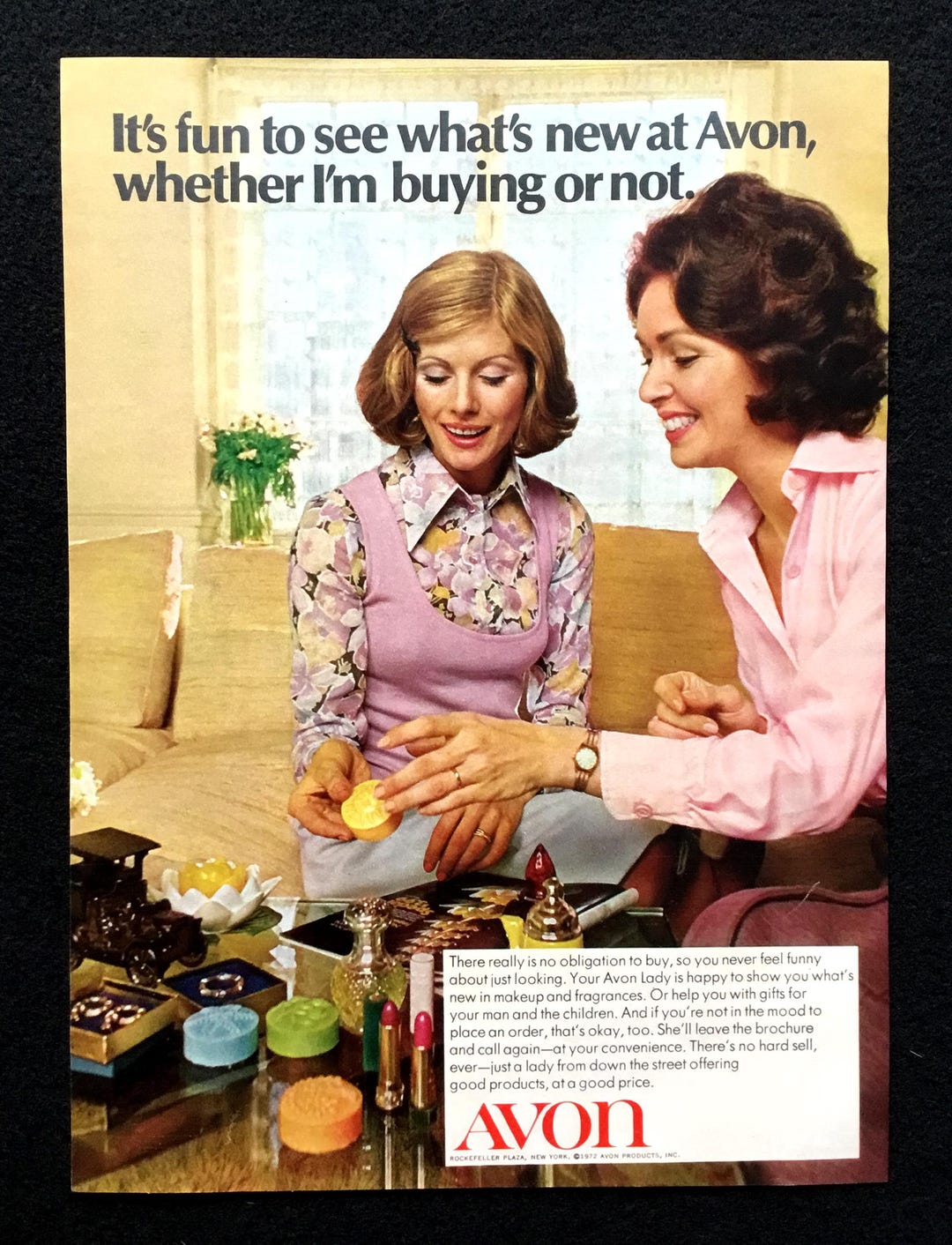1972 Avon Vintage Ad, Advertising Art, Magazine Ad, Avon Lady ...