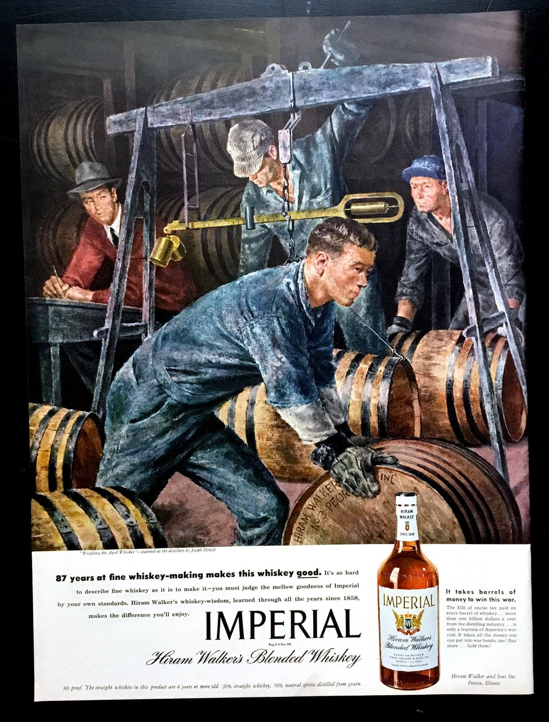 1945 Imperial Hiram Walker's Blended Whiskey Vintage Ad, Advertising ...