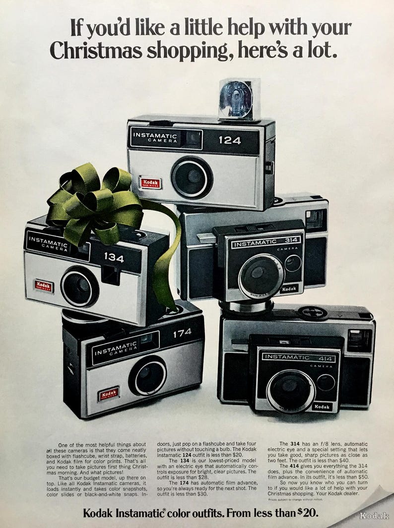 1968 Kodak Instamatic Camera Ad, Vintage Magazine Print - Etsy