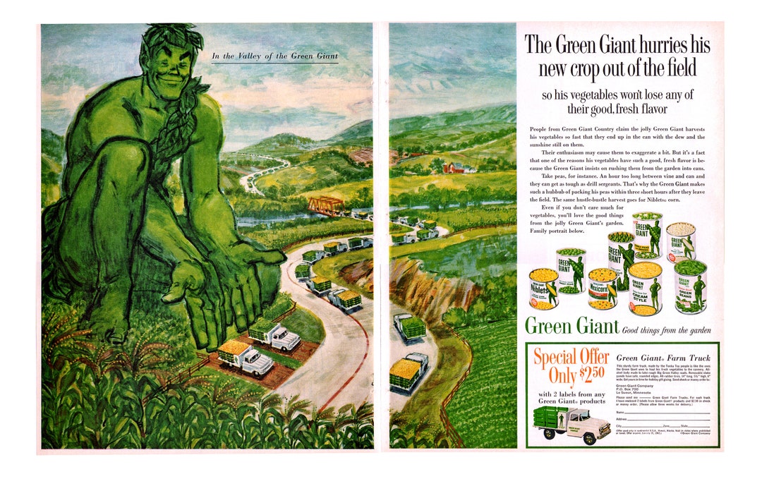 1961 Green Giant Vegetables Vintage Ad, Advertising Art, Magazine Ad ...