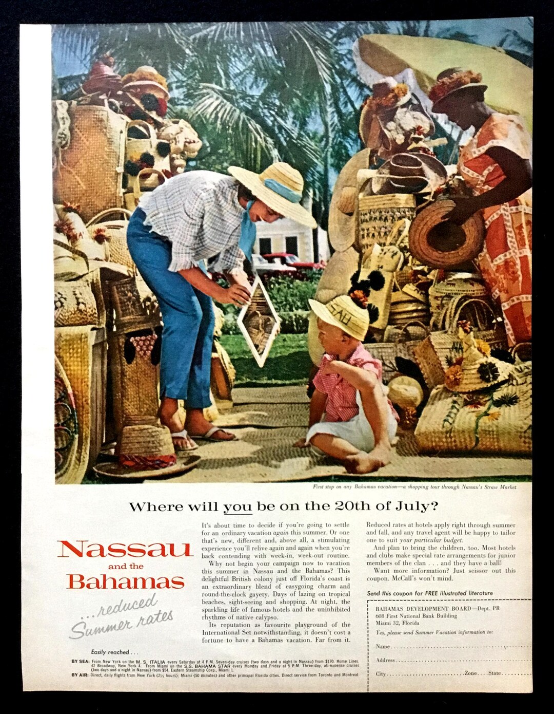 1962 Nassau and the Bahamas Vintage Ad, Advertising Art, Print Ad ...