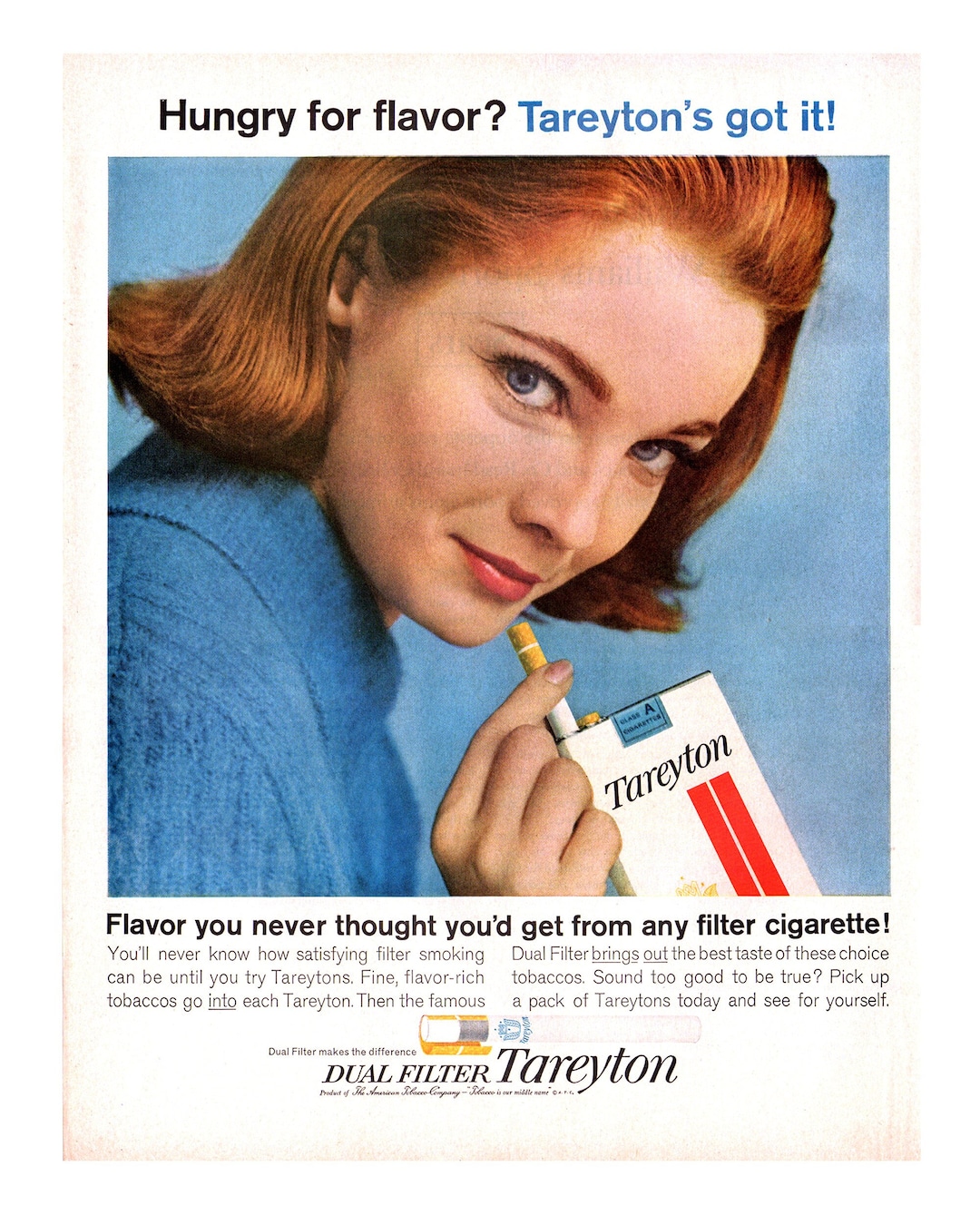 1963 Tareyton Cigarettes Vintage Ad, Advertising Art, Magazine Ad ...