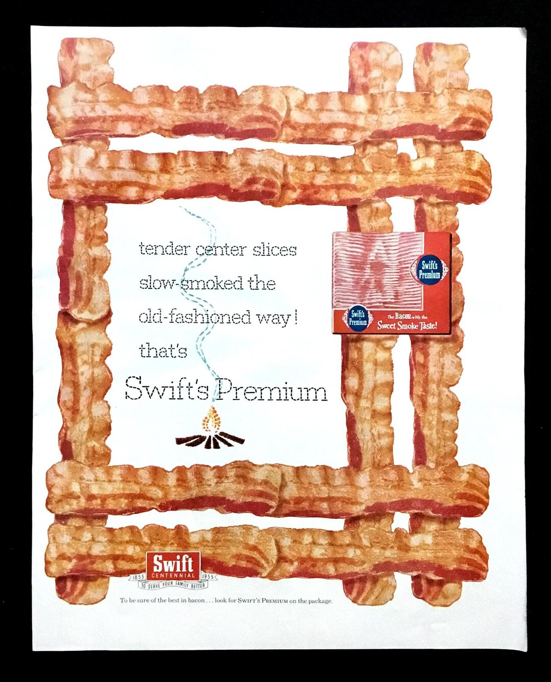 1950s Swift's Bacon Ad, Vintage Kitchen Print - Etsy