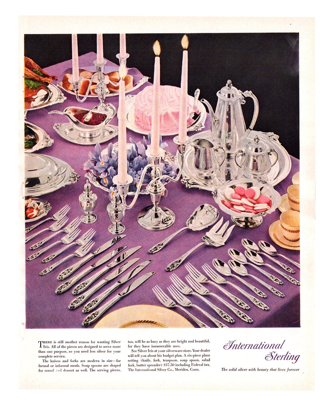 1950's International Sterling Vintage Ad, Advertising Art, Magazine Ad ...