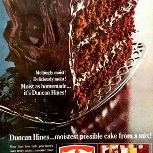 1964 Duncan Hines Cake Mix Vintage Ad, Advertising Art, Magazine Ad ...