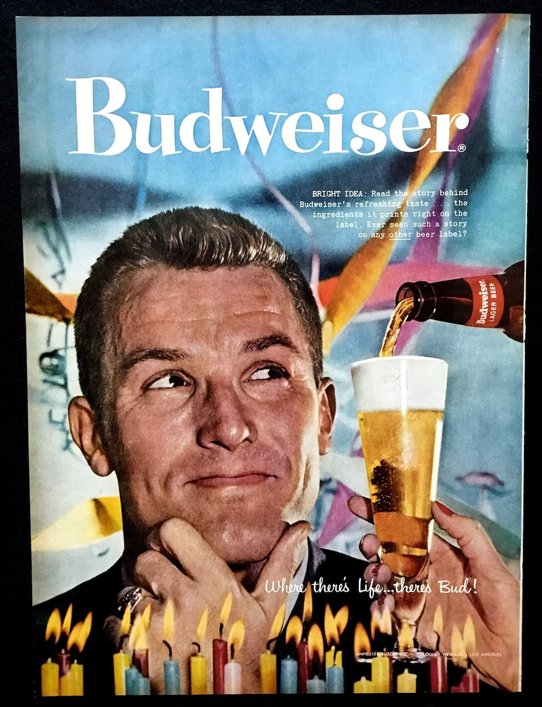 1958 Budweiser Vintage Ad, Advertising Art, Beer, Magazine Ad ...