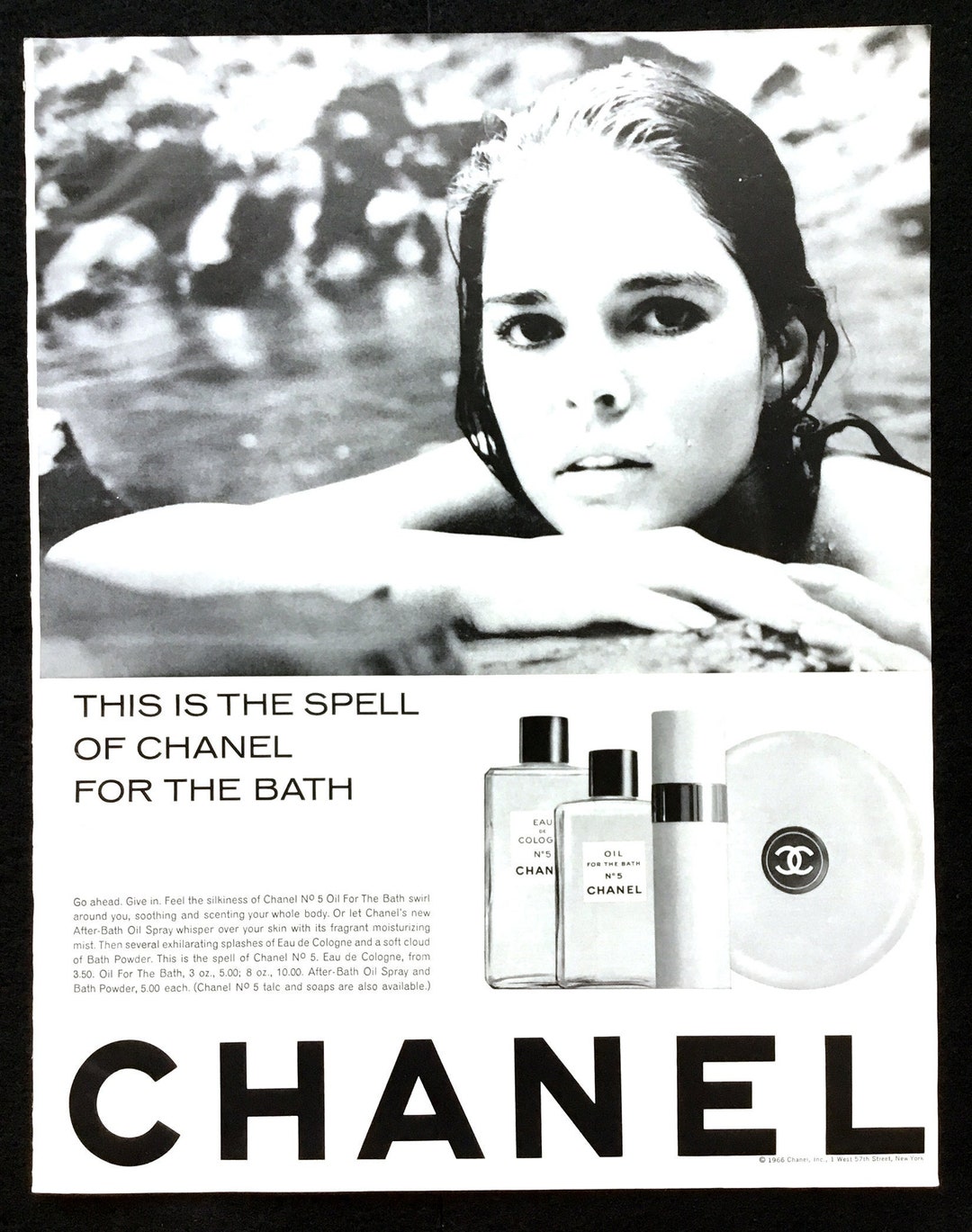 1966 Chanel No 5 Perfume Ad, Vintage Magazine Print - Etsy