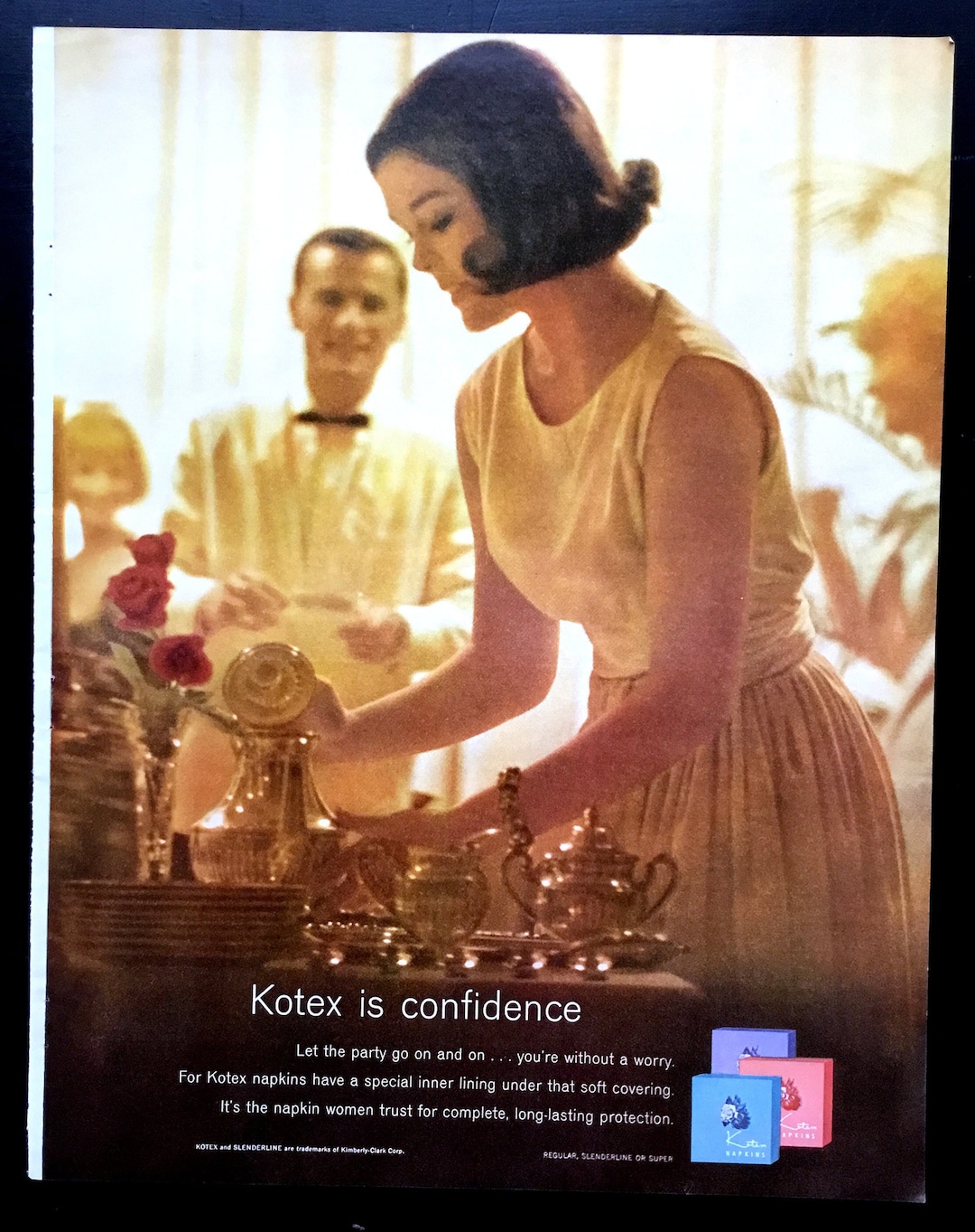 1962 Kotex Ad, Vintage Magazine Print, 1960s Fashion Art - Etsy